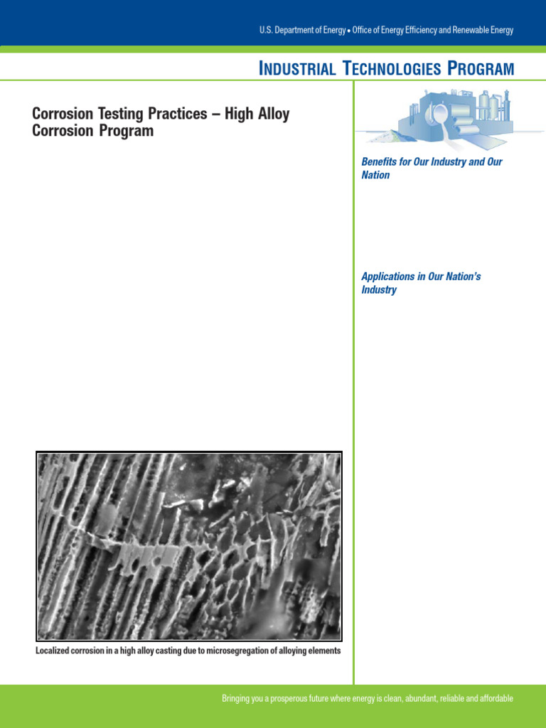 Corrosion Testing Practices | PDF | Corrosion | Alloy
