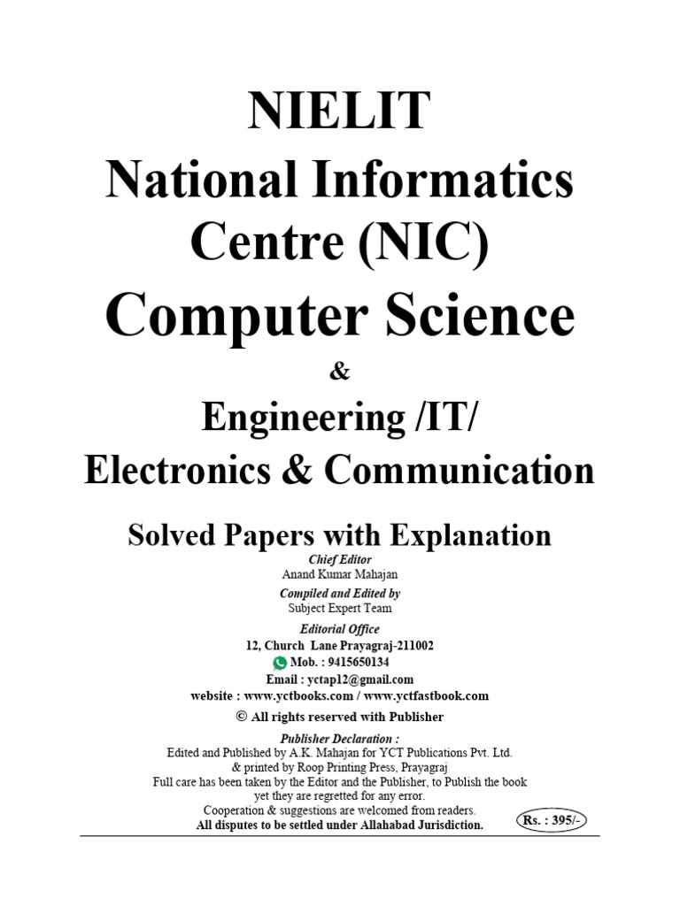 Nielit National Informatics Centre (NIC) : Computer Science | PDF ...
