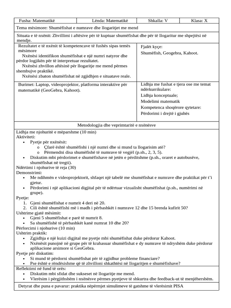 Ditare PISA Matematike | PDF