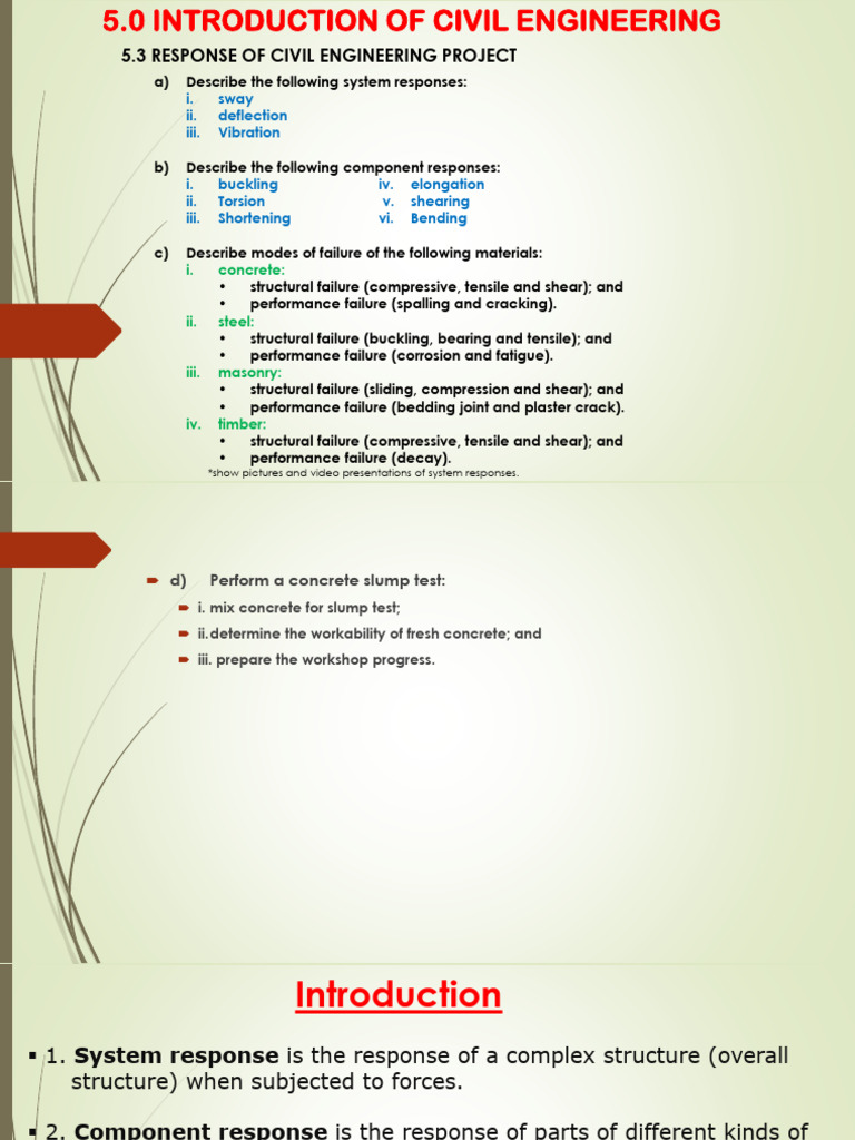 Civil Engineering System and Component Responses | PDF | Bending | Beam ...