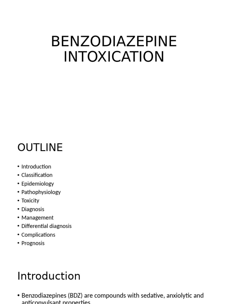 BENZODIAZEPINE INTOXICATION | PDF | Benzodiazepine | Drugs Acting On The Nervous System