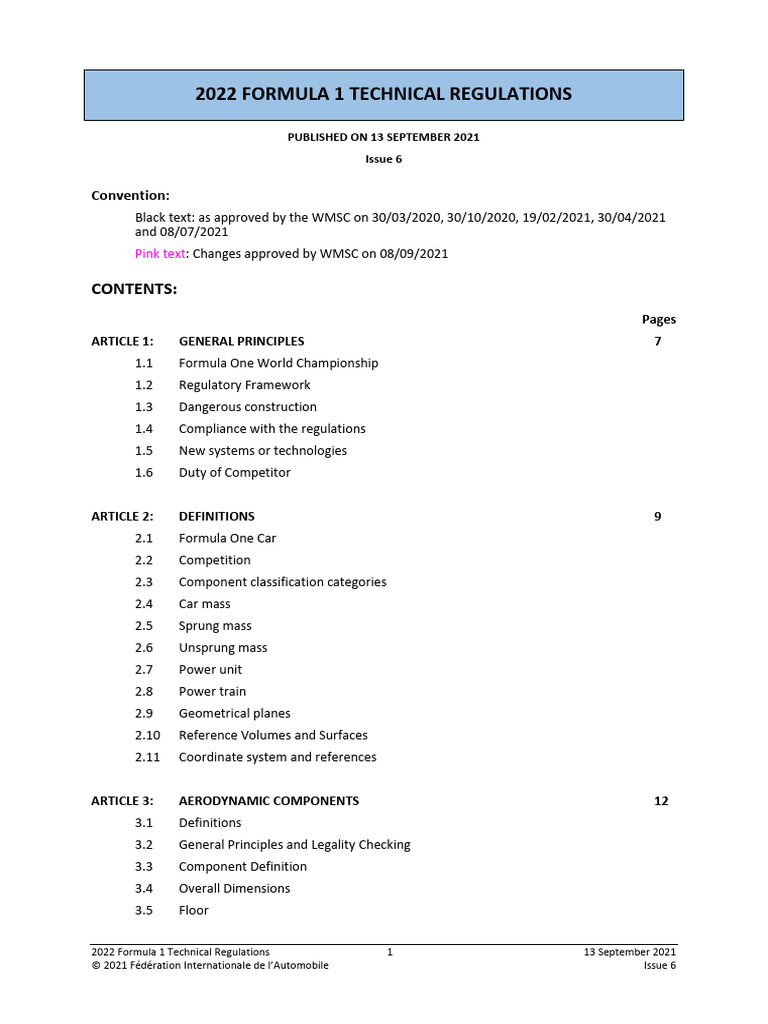 F1 regulations | PDF | Cartesian Coordinate System | Formula Racing