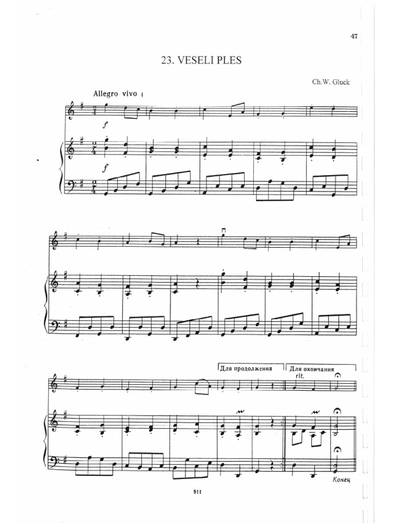 Ch.W. Gluck - Veseli Ples | PDF