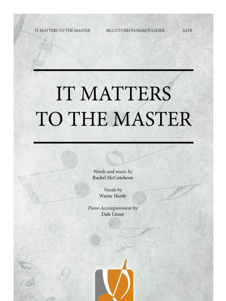 It Matters To The Master | PDF