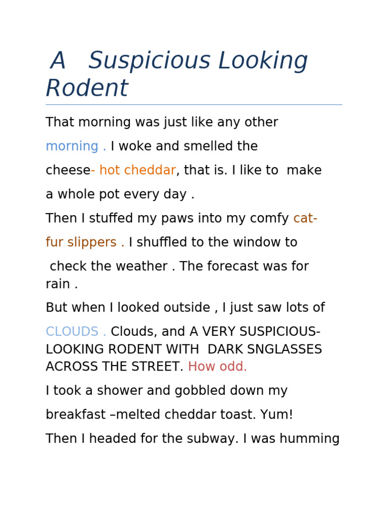 Suspicious Rodent Turns Secret Agent | PDF