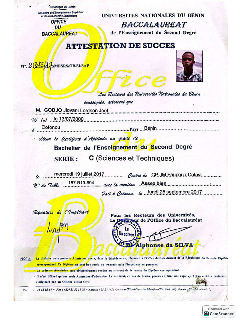 Bac Attestation et relevé _compressed | PDF