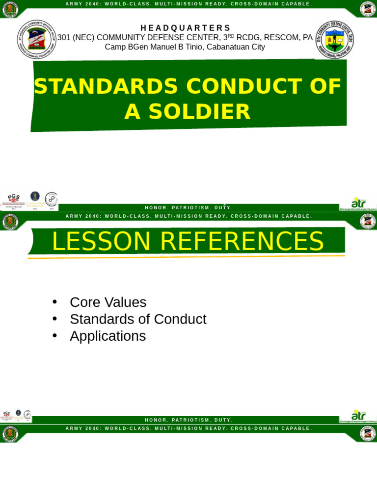 Standard Conduct of A Soldier | PDF | Courage