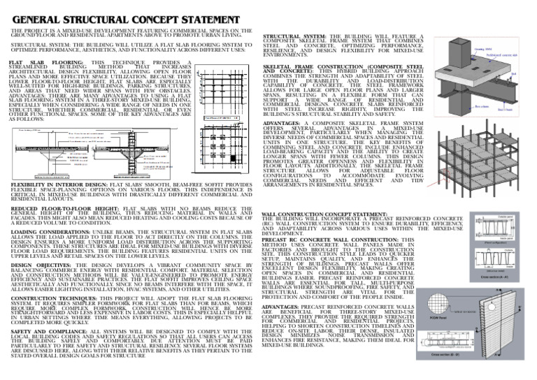 GENERAL STRUCTURAL CONCEPT STATEMENT | PDF | Concrete | Precast Concrete