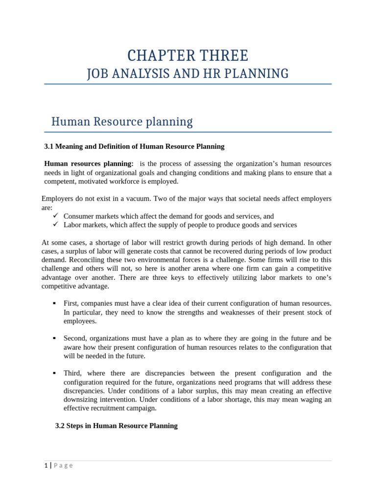 Human Resource CHAPTER 3 | PDF | Human Resources | Forecasting