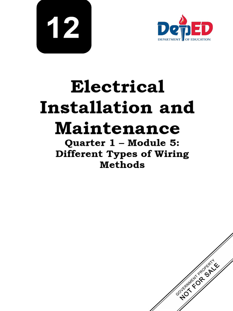 TVL EIM 12 Q2 MOD1 Different Types of Wiring Methods | PDF | Electrical Wiring | Insulator ...