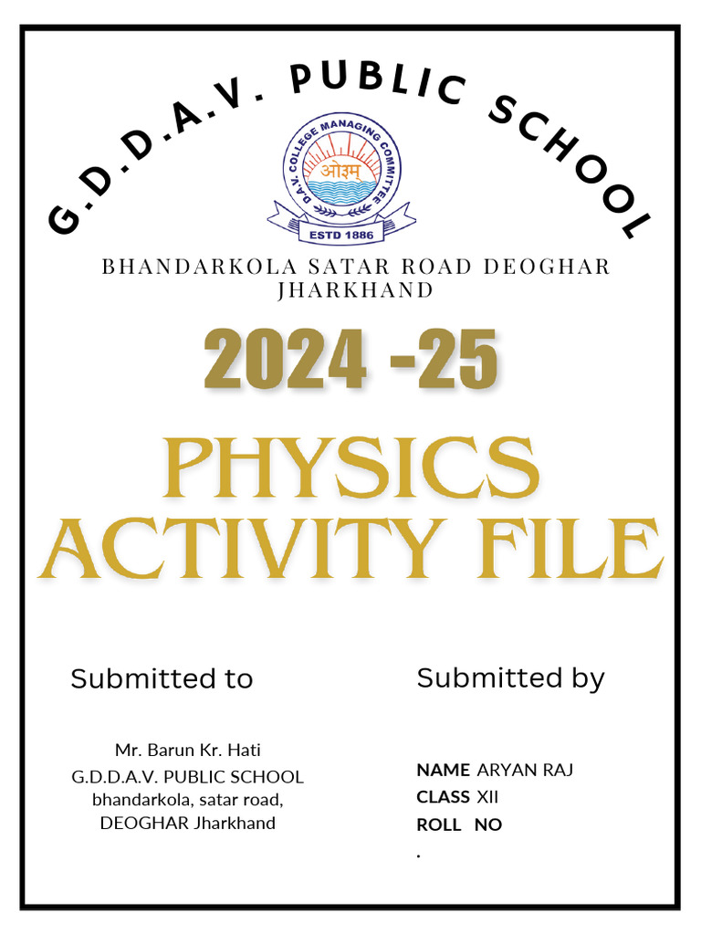Physics Activity 1.pdf | PDF | Inductor | Diffraction