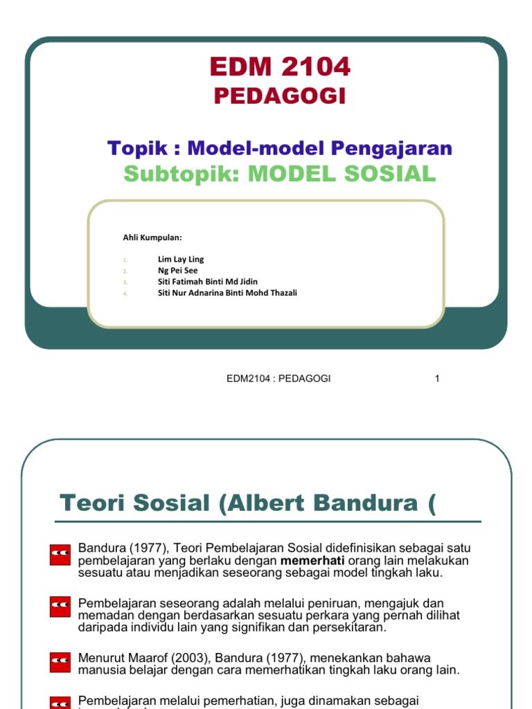 Model Sosial Pedagogi | PDF | Karier & Perkembangan