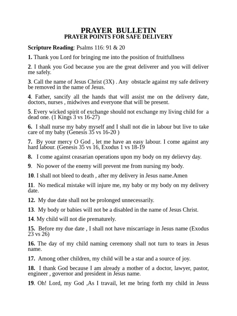 Prayer Bulletin | PDF