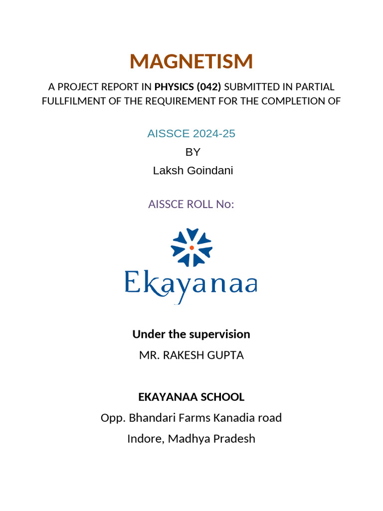 Project File Format 1 [1] Pdf Magnetism Electromagnetism