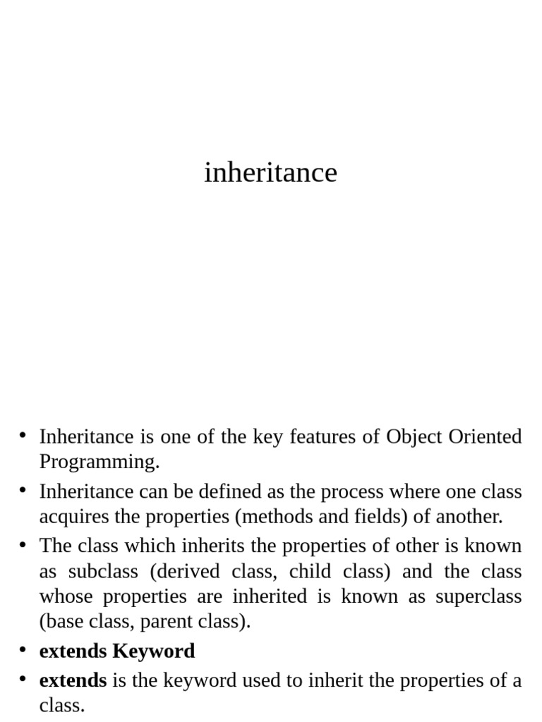 Inheritance | PDF | Inheritance (Object Oriented Programming) | Class ... Inheritance | PDF | Inheritance (Object Oriented Programming) | Class ...