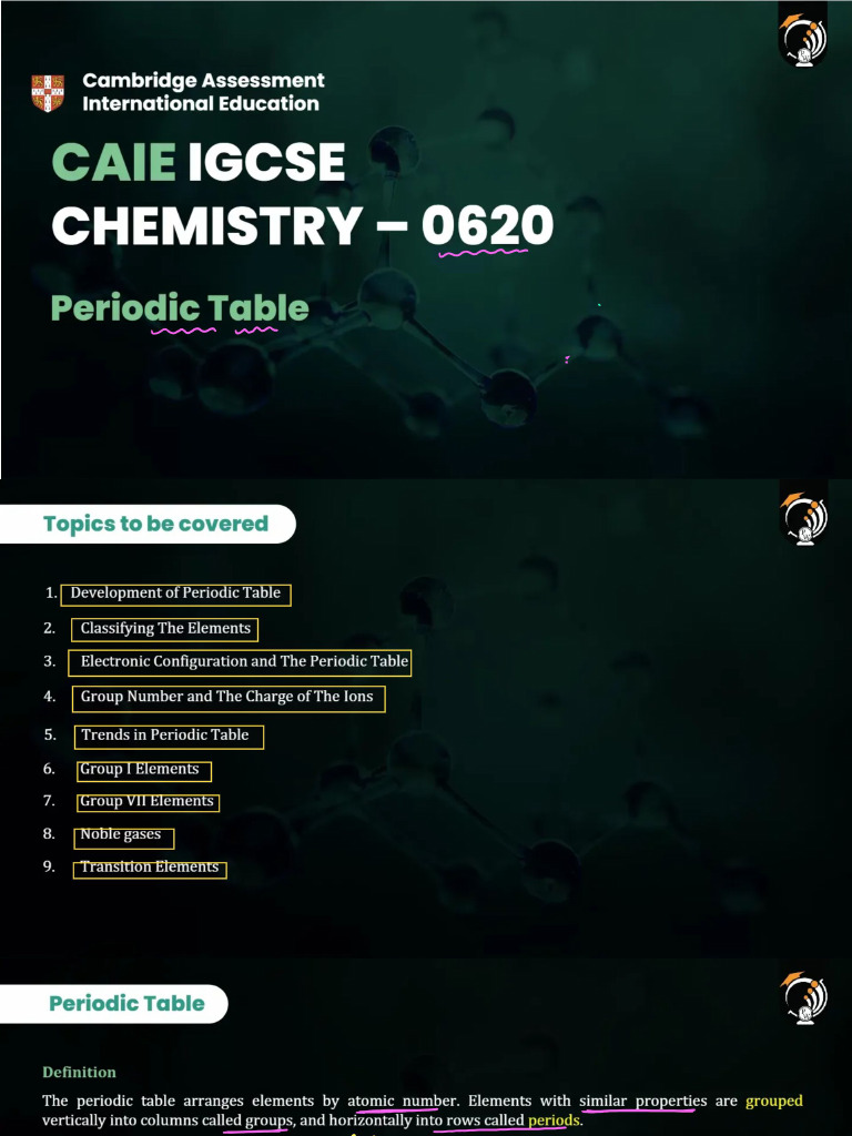 The Periodic Table _ Class Note | PDF The Periodic Table _ Class Note | PDF