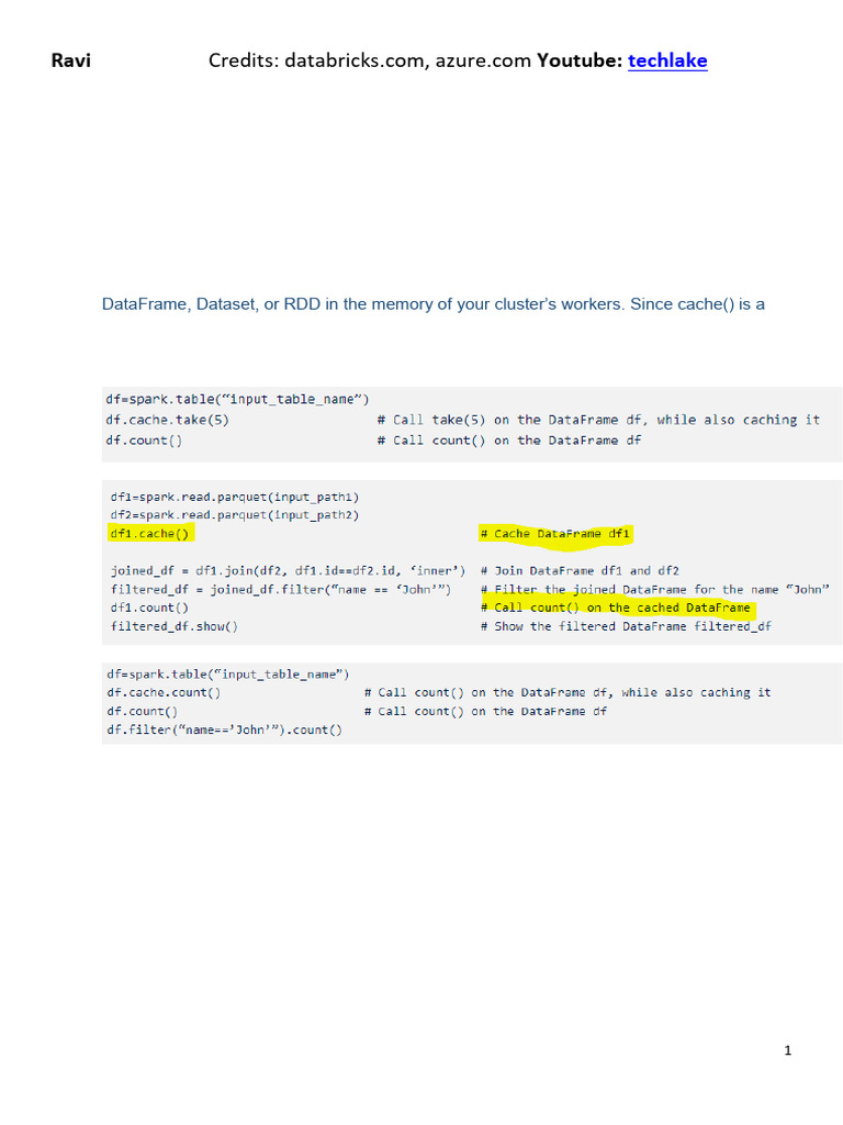 Ravi Databricks Best Practices 1655702853 | PDF | Computer Cluster ...