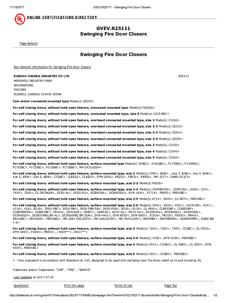 FRD-UL Certificate | PDF