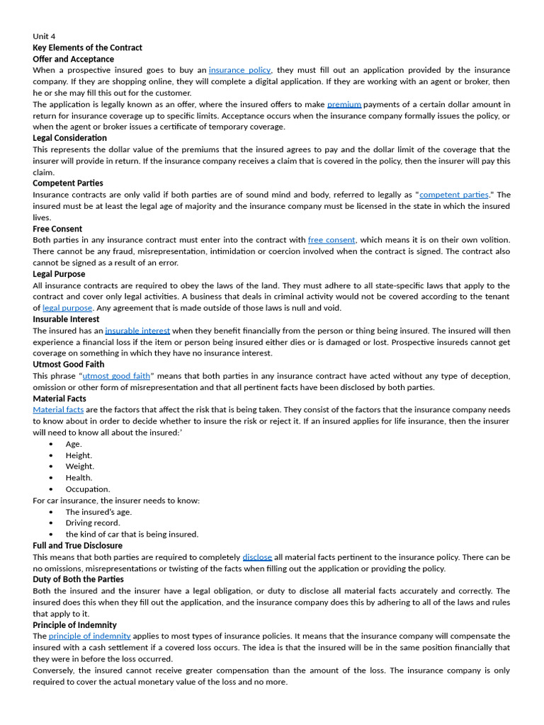 Unit 4 BANKING | PDF | Insurance | Vehicle Insurance