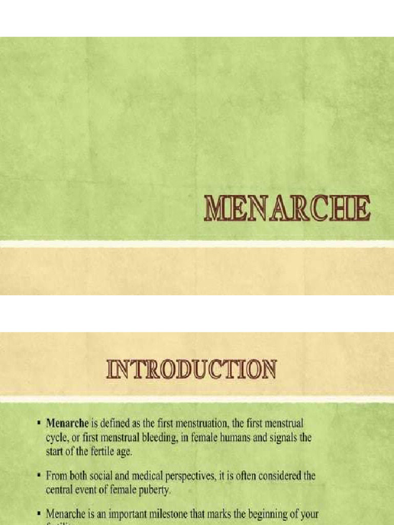 Menarche | PDF