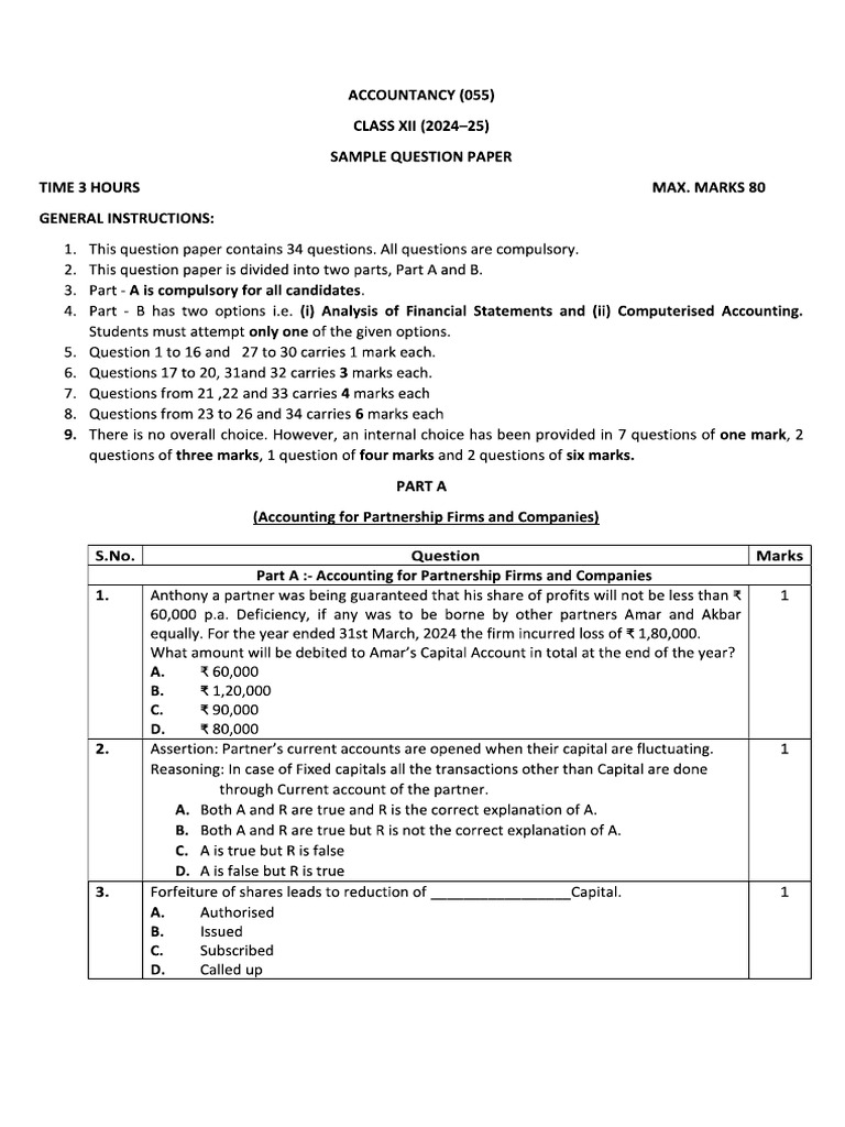 Acc SQP 2024 - 25 | PDF