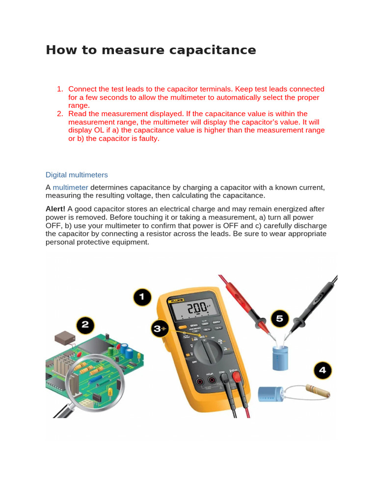 Capacitance How To Measure Pdf Capacitor Capacitance