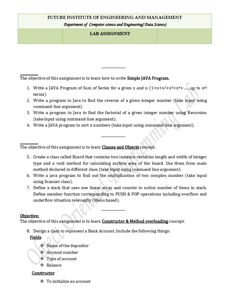Lab Assignment_PCC-CS593 (1) | PDF | Class (Computer Programming) | Method (Computer Programming)