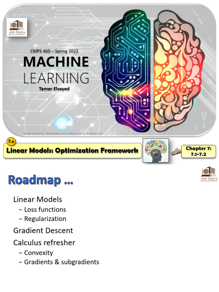 7.a-CMP460-S22-Linear Models - Optimization Framework | PDF | Mathematical Optimization ...