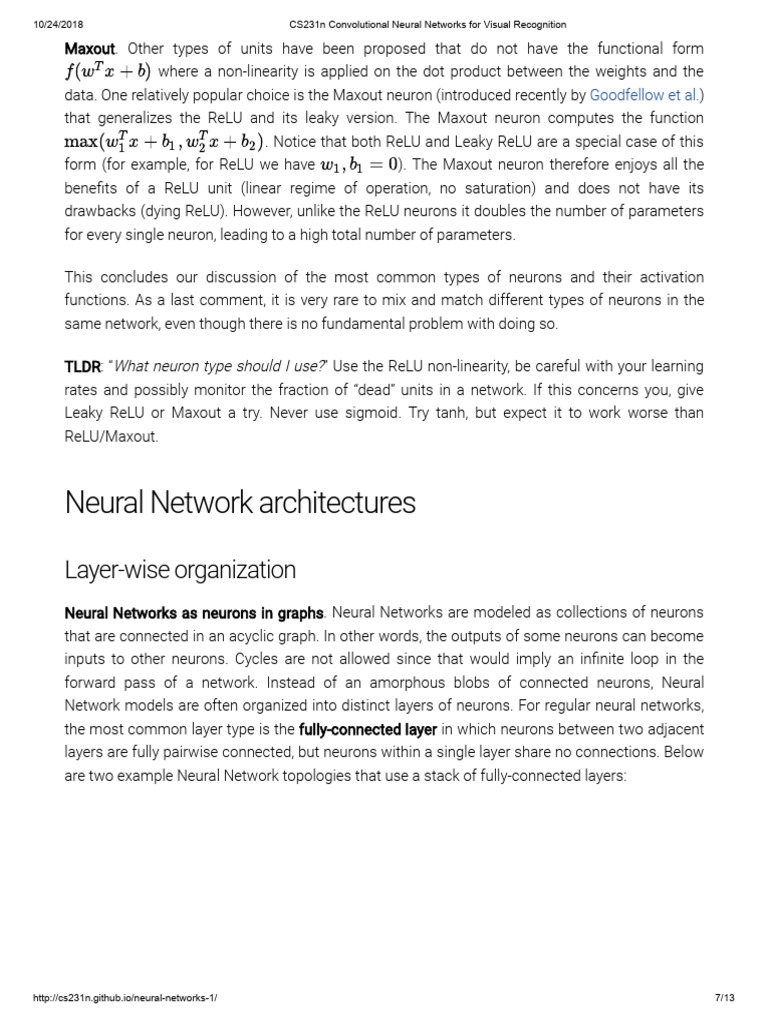 9.a Handout-1-NN Arch + Representation Power + Layer Sizes | PDF | Artificial Neural Network ...