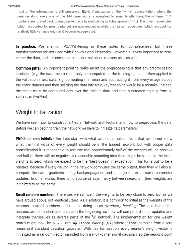 9.b Handout-5-Weight Init | PDF | Artificial Neural Network | Applied ...