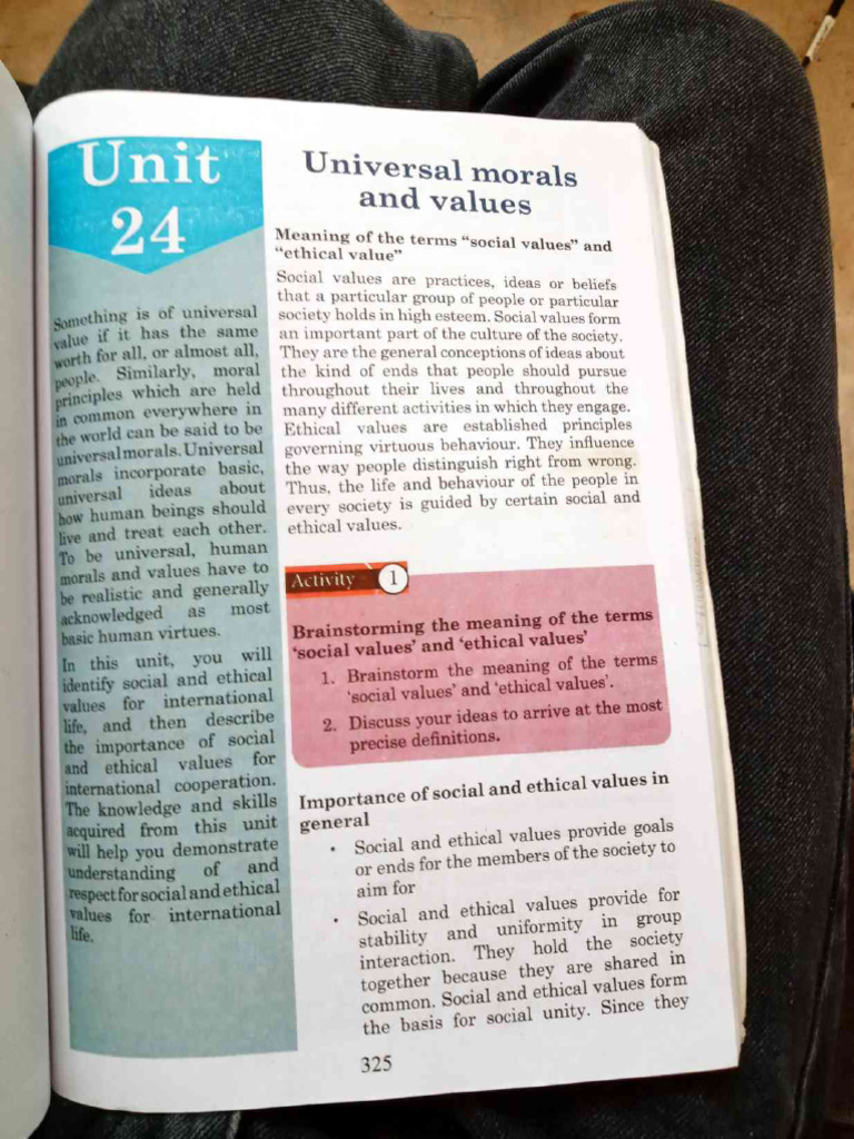 Unit 24 - Universal Morals and Values | PDF