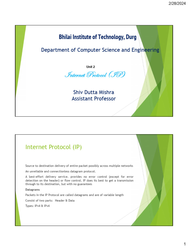 Iot unit 2 | PDF | I Pv6 | Internet Protocols