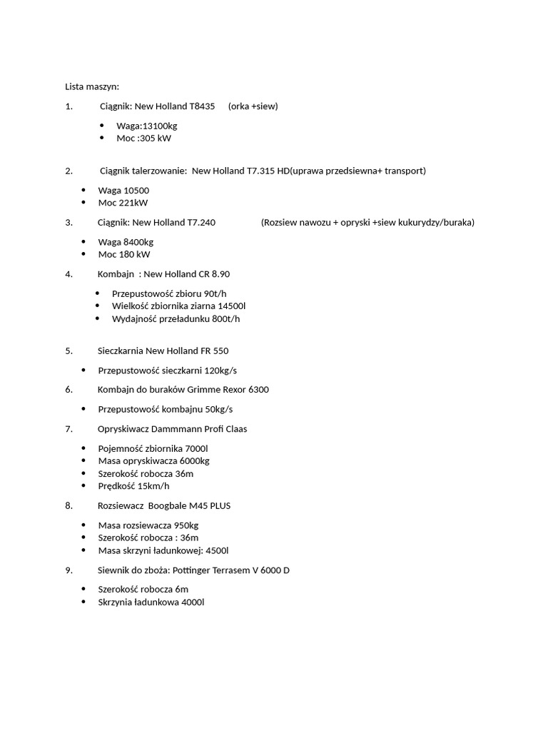Dobór Maszyn1222 | PDF