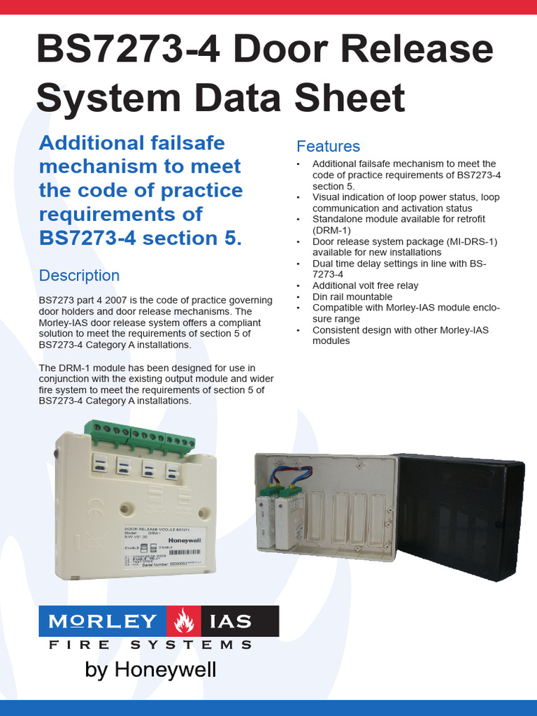MorleyIAS BS7273 DRM-1 Door Release Module Final (1) | PDF | Relay ...