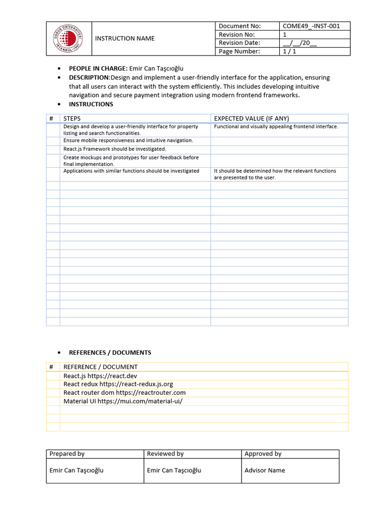 InstructionTemplate PDF | PDF | User Interface | Usability