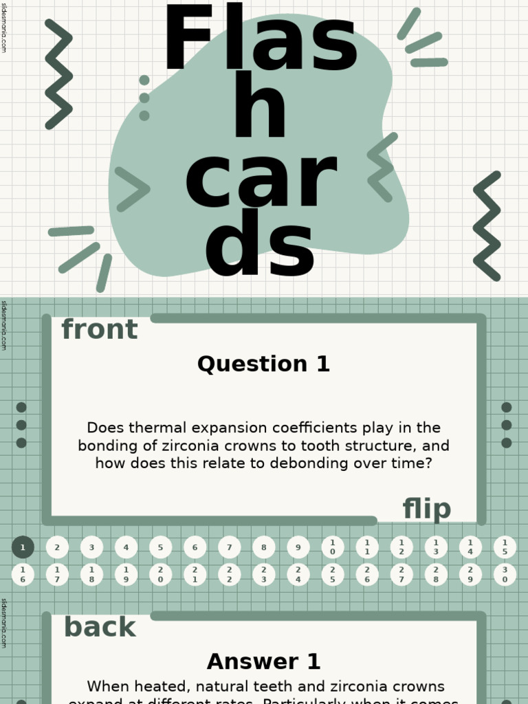 Simple Flashcards SlidesMania | PDF | Materials | Dentistry Branches