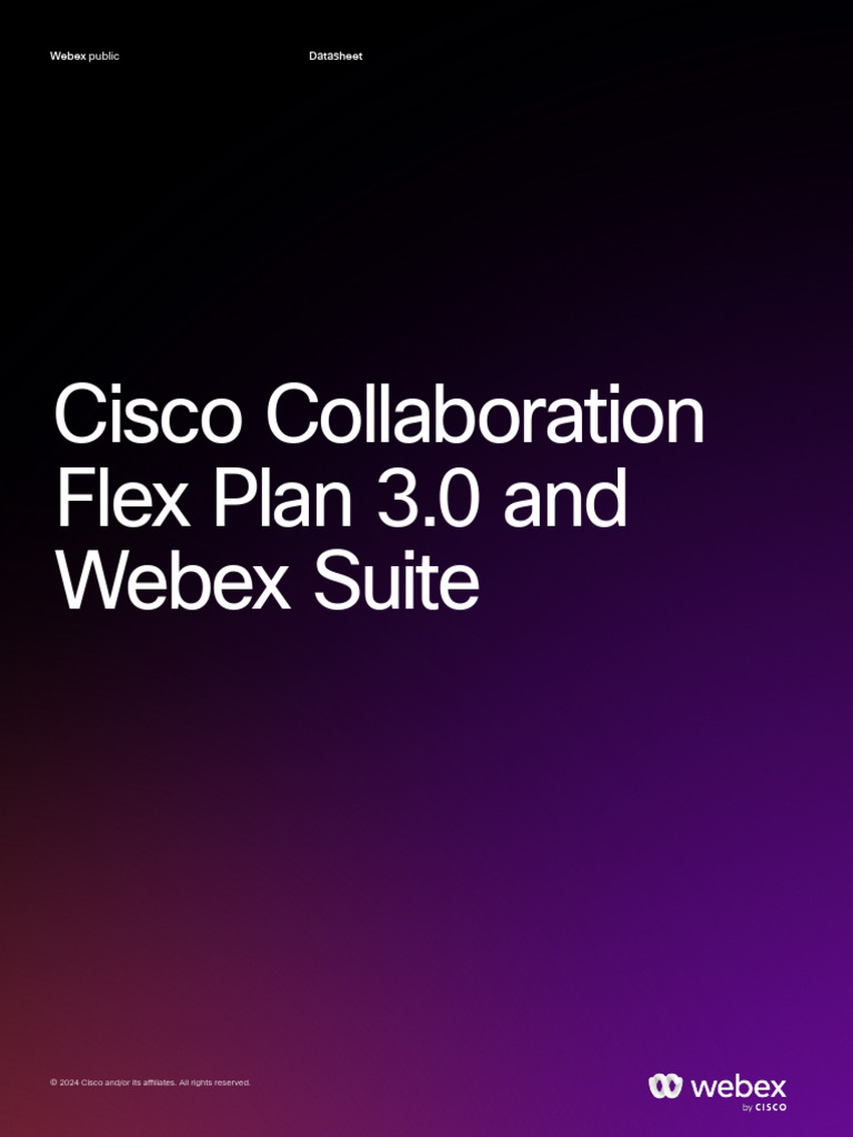 Collaboration Flex Plan3 Data Sheet | PDF | Web Conferencing | Cloud Computing