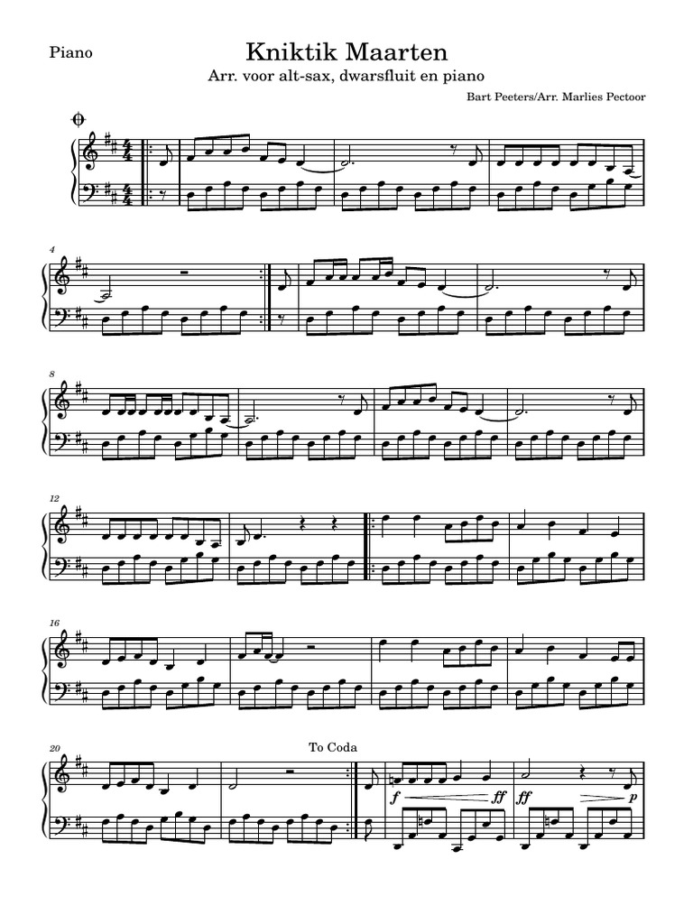 Kniktik Maarten-Piano | PDF