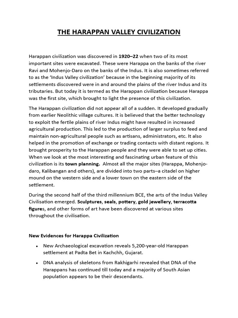 Harappan Civilization | PDF | Archaeology