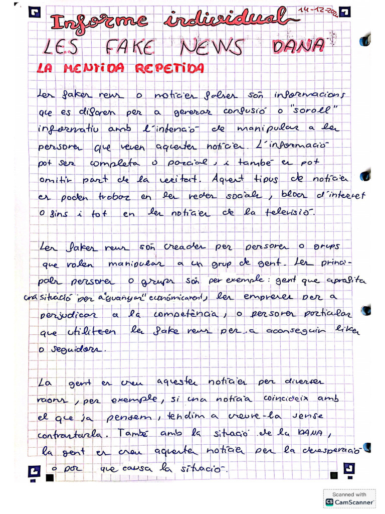 Informe Individual. | PDF