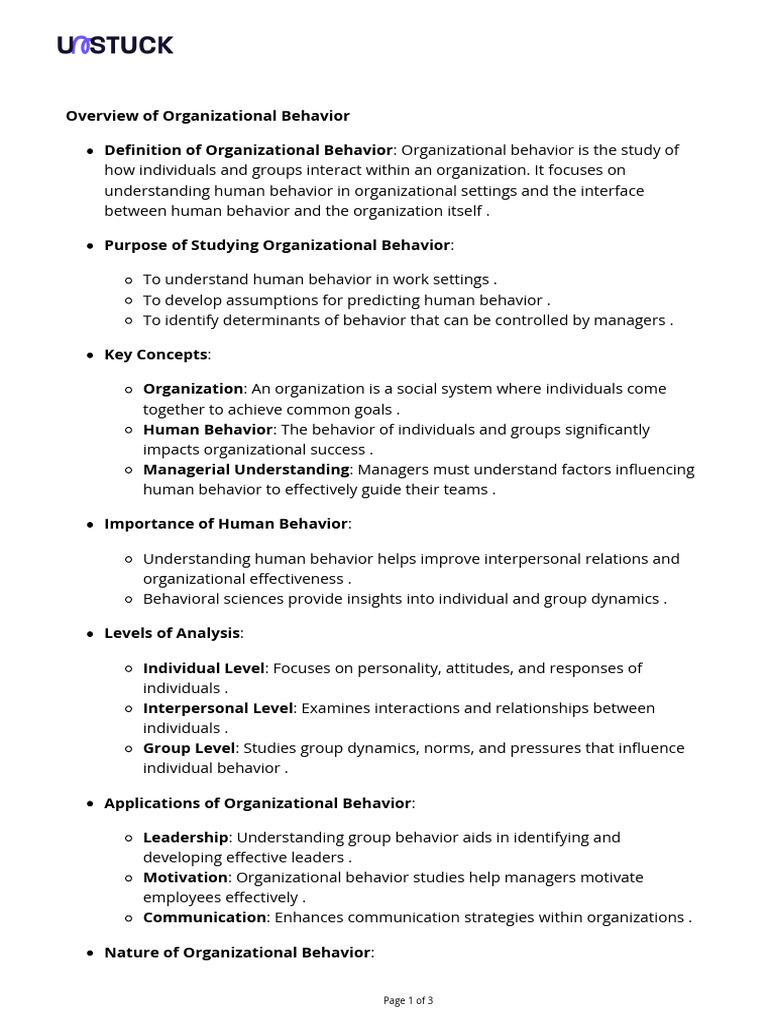 chap2 and 1 | PDF | Organizational Behavior | Human Behavior