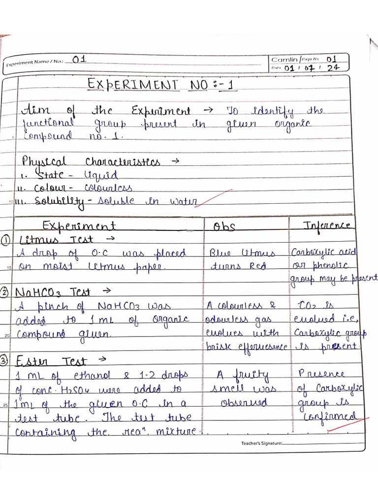 Chemistry Practicals | PDF
