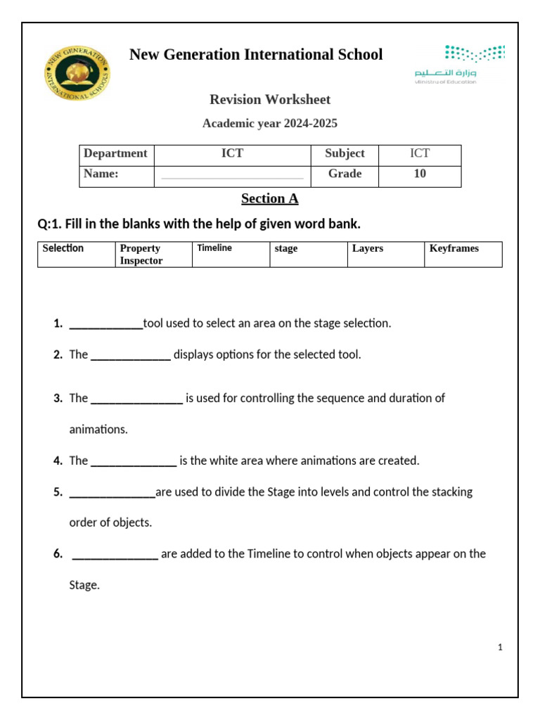 Original Grade 10A Revision Sheet | PDF | Drawing | Shape