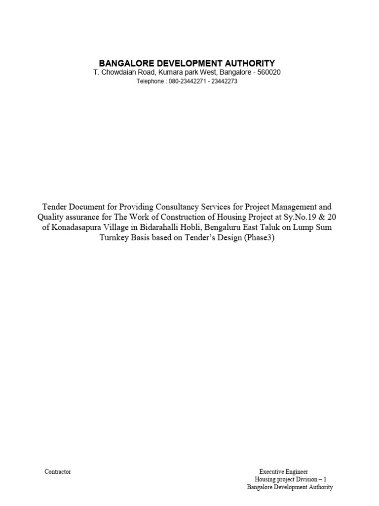 pmc tender kd 3 | PDF | Consultant | Request For Proposal
