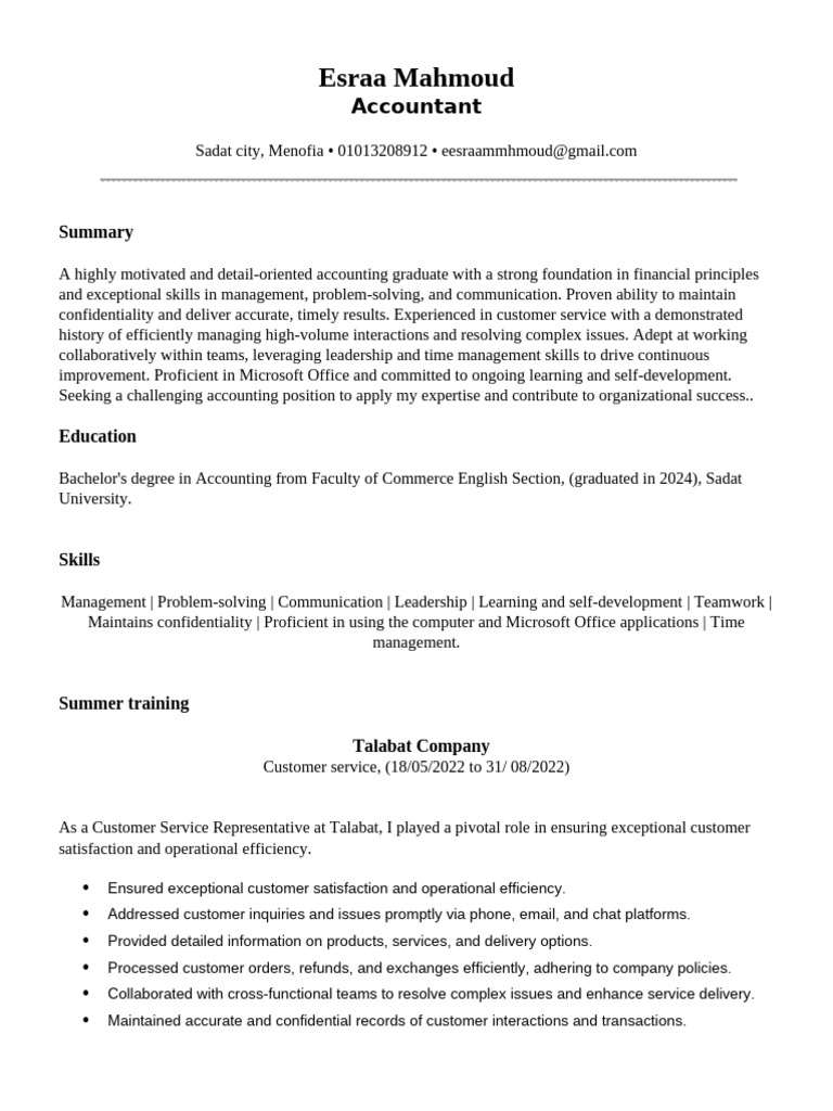 Esraa Mahmoud[1] | PDF | Customer | Leadership