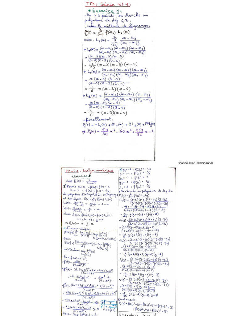 Correction TD1 - Analyse Numerique | PDF