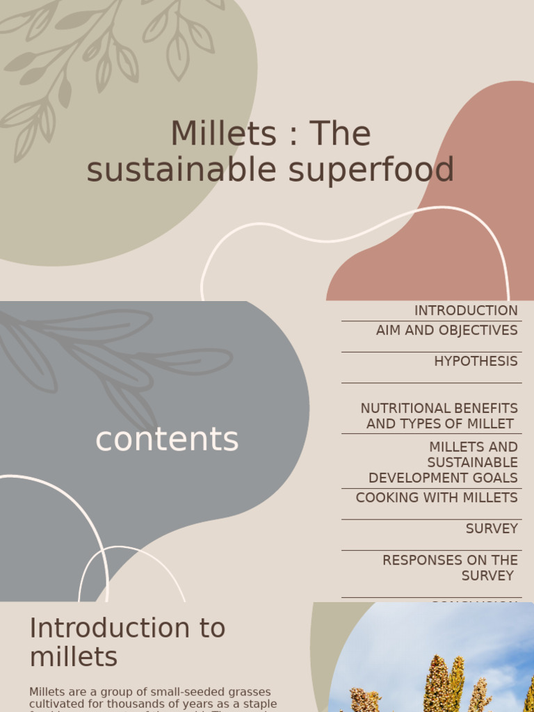 Millets | PDF | Nutrition | Diet & Nutrition