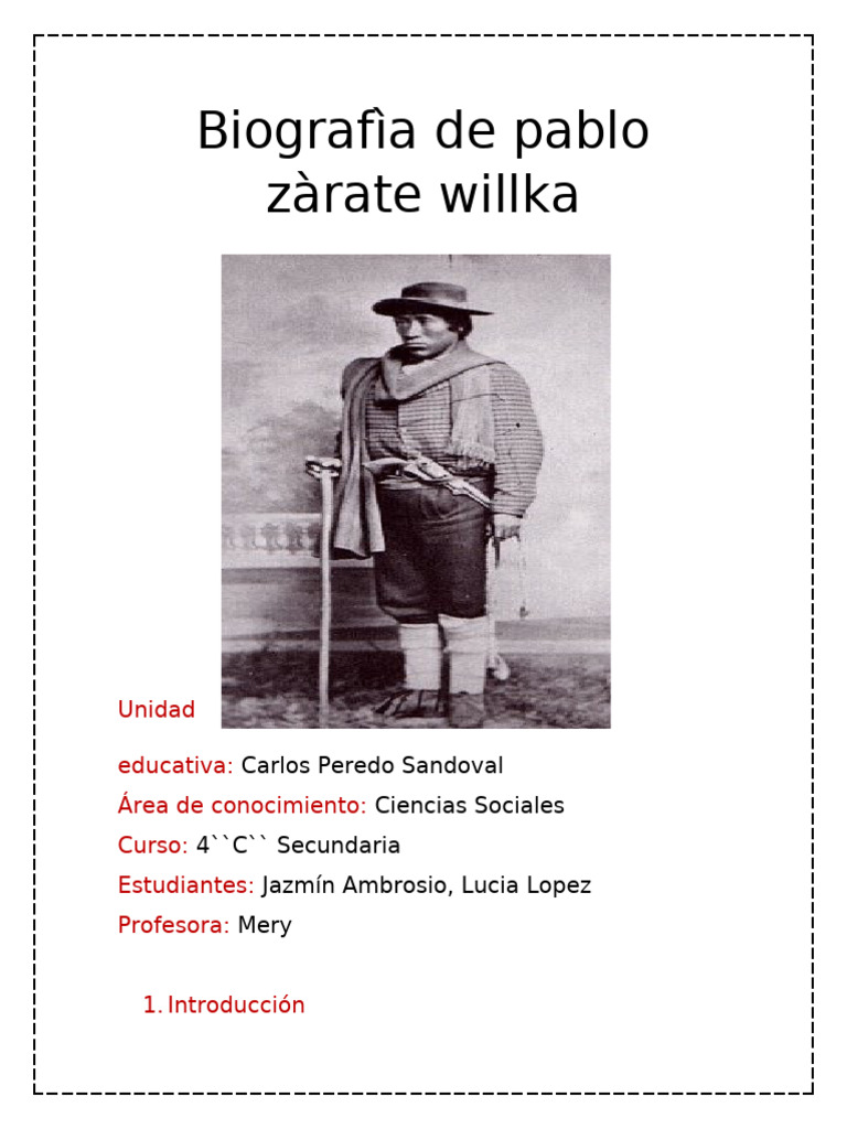 Biografía de Pablo Zárate "Willka" | PDF | Bolivia