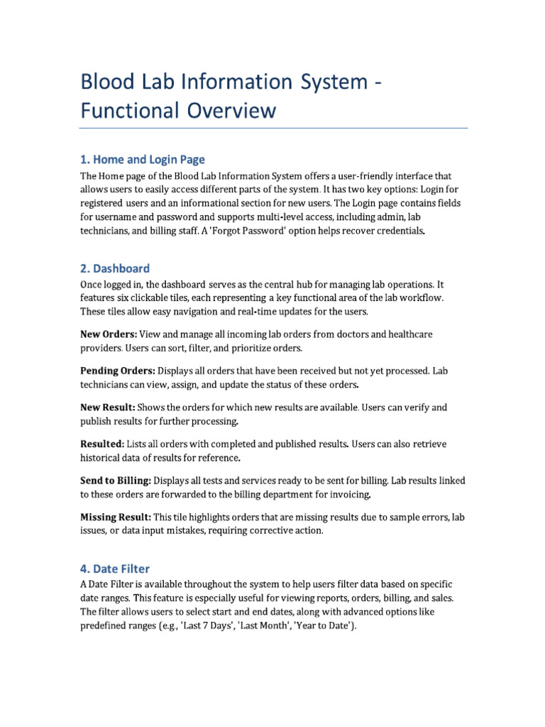 Lab Information System1111 | PDF