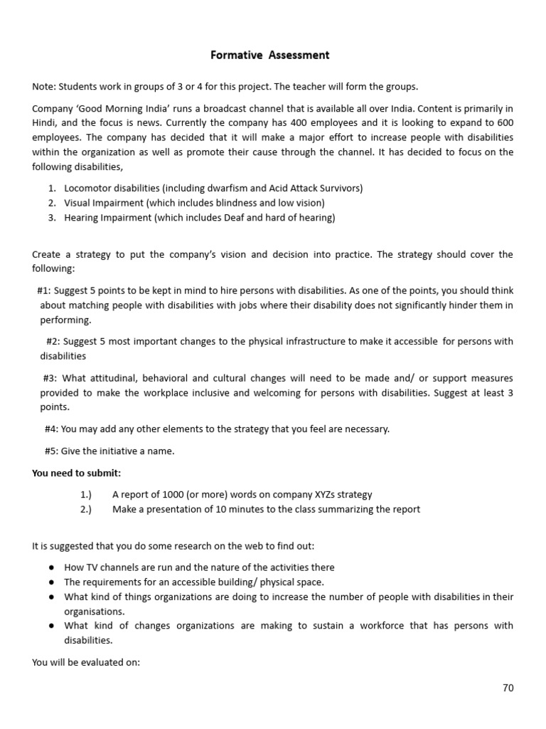About Work - Internal Asessment | PDF | Disability | Visual Impairment